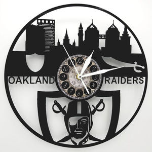SPOT51.COM | Wall Decor | Oakland Raiders Vinyl Record Clock Clocks ...